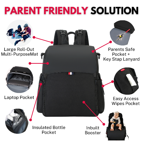 #1 Backpack for Parents | 5-in-1 Practical Diaper Bag